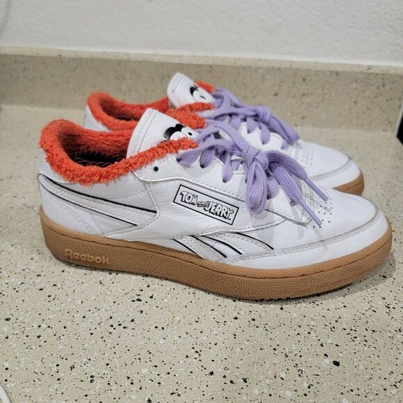 Reebok | Shoes | Reebokclub C Revenge Tom And Jerrydroopy White Mens ...